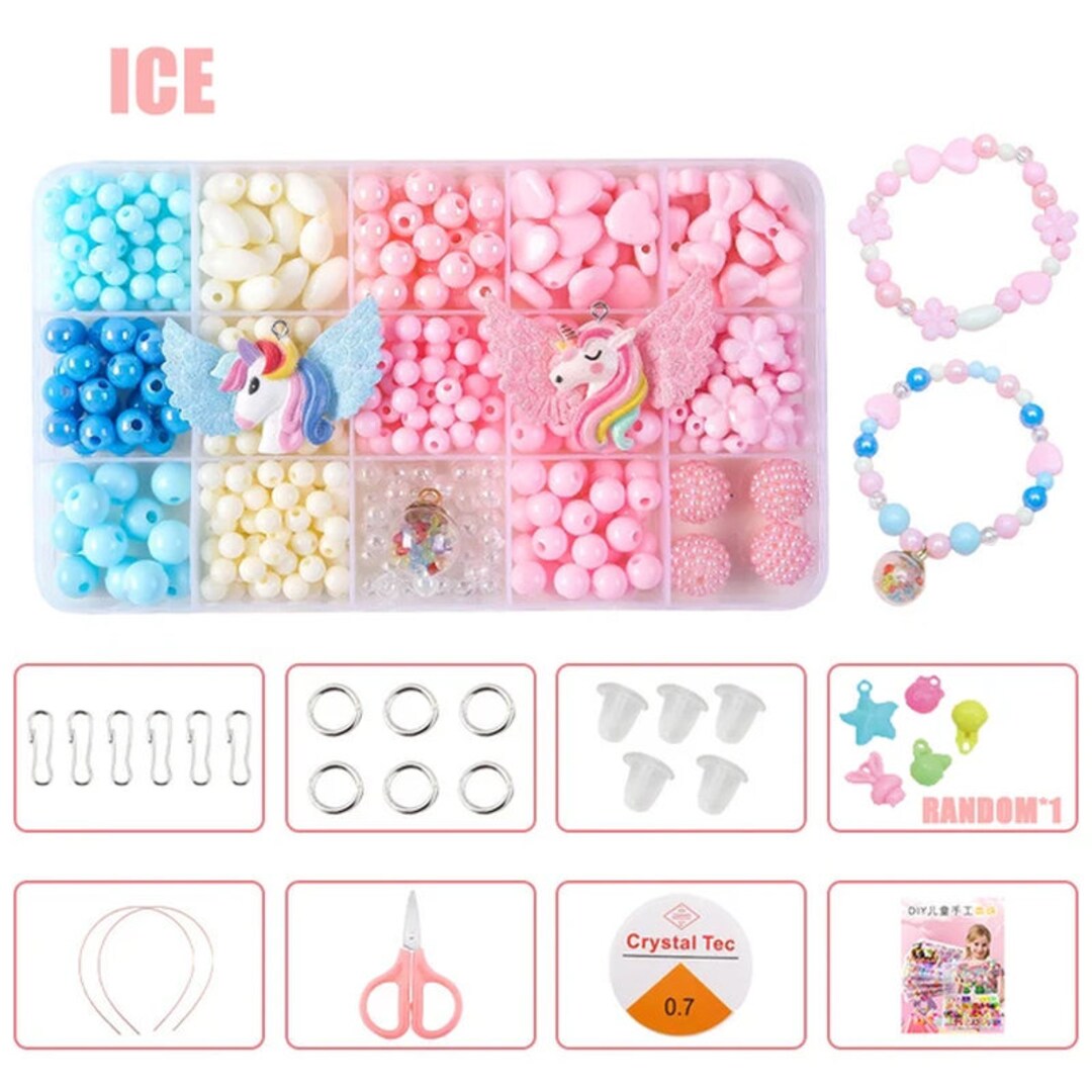 Girls DIY Bead Set Jewelry Making Kit for Kids Girl Pearl Beads for ...