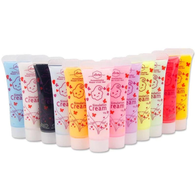 12 Colors 15ML Simulation Cream Glue Set Handmade Creative Diy Mobile ...