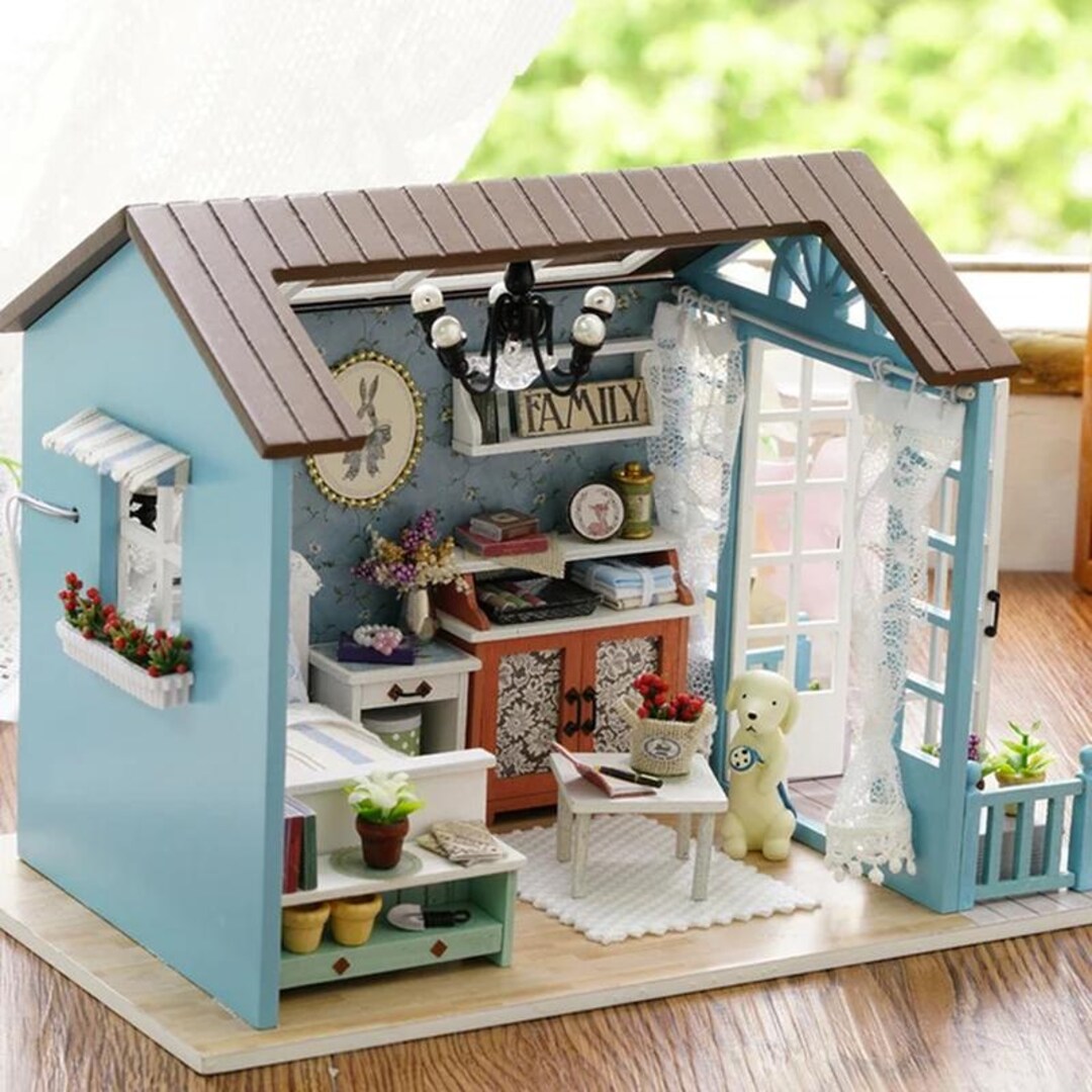 DIY Miniature Kit Realistic Mini 3D Wooden House Room Craft With ...