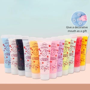 12 Colors 15ML Simulation Cream Glue Set Handmade Creative Diy Mobile ...
