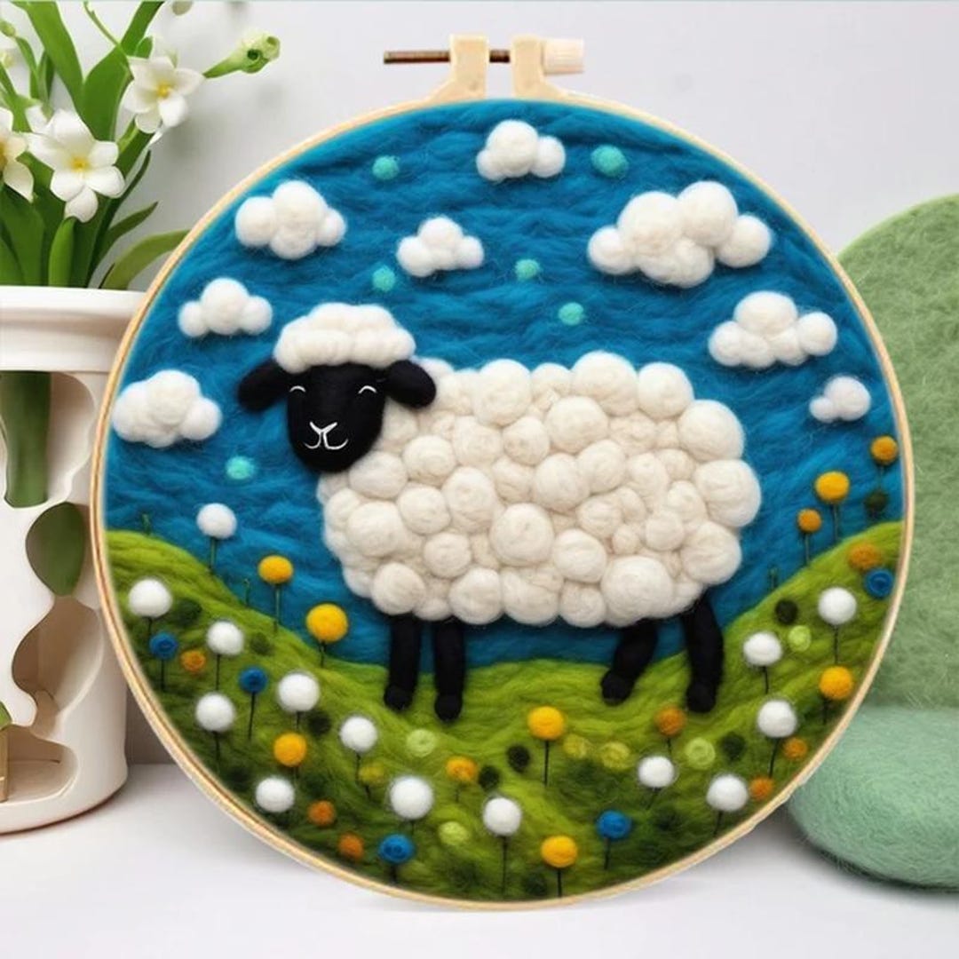 GATYZTORY DIY Wool Painting Embroidery Kit Creative DIY Wool Needle ...