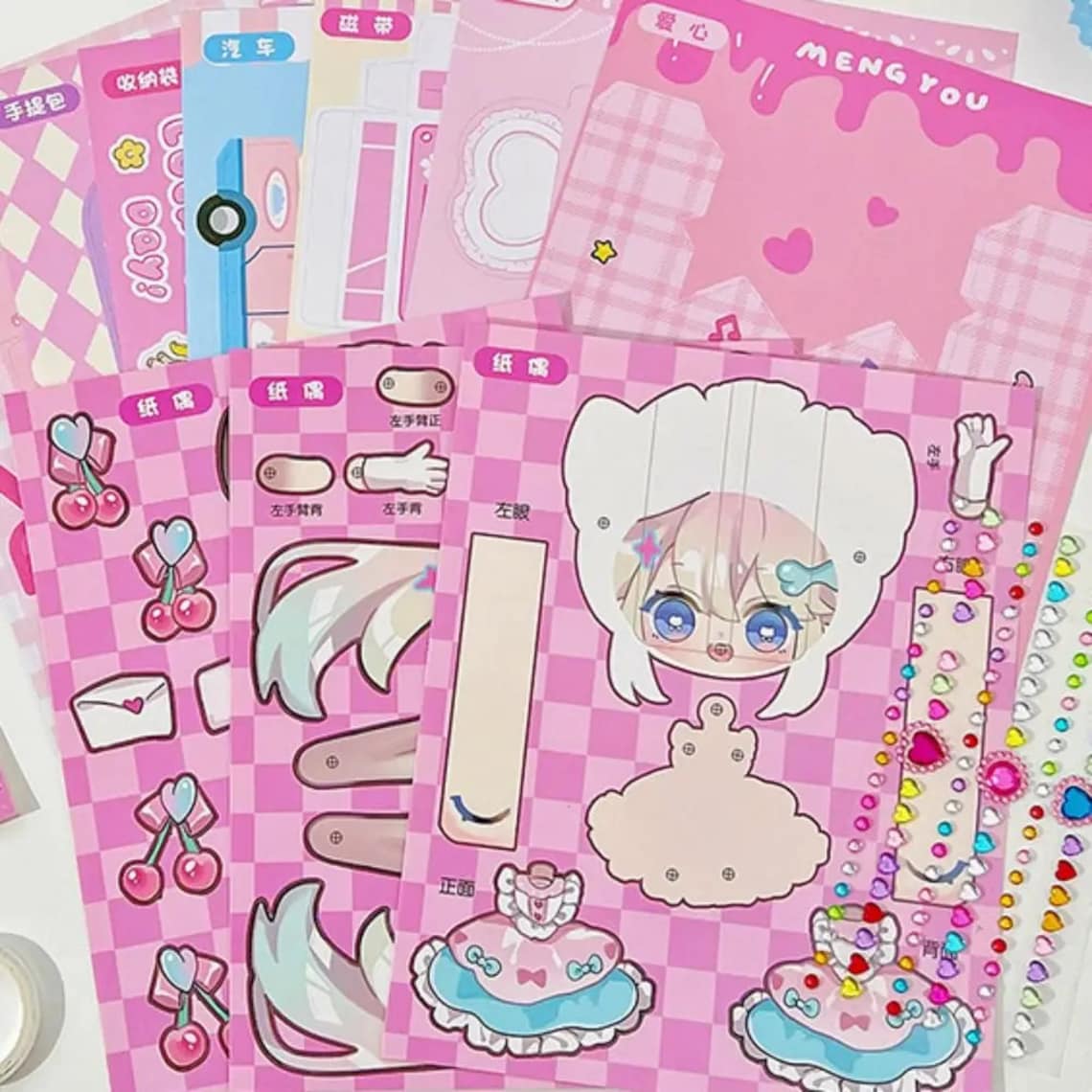 DIY Paper Puppet Toy Handmade Montessori 3D Paper Doll Quiet Book Toys ...