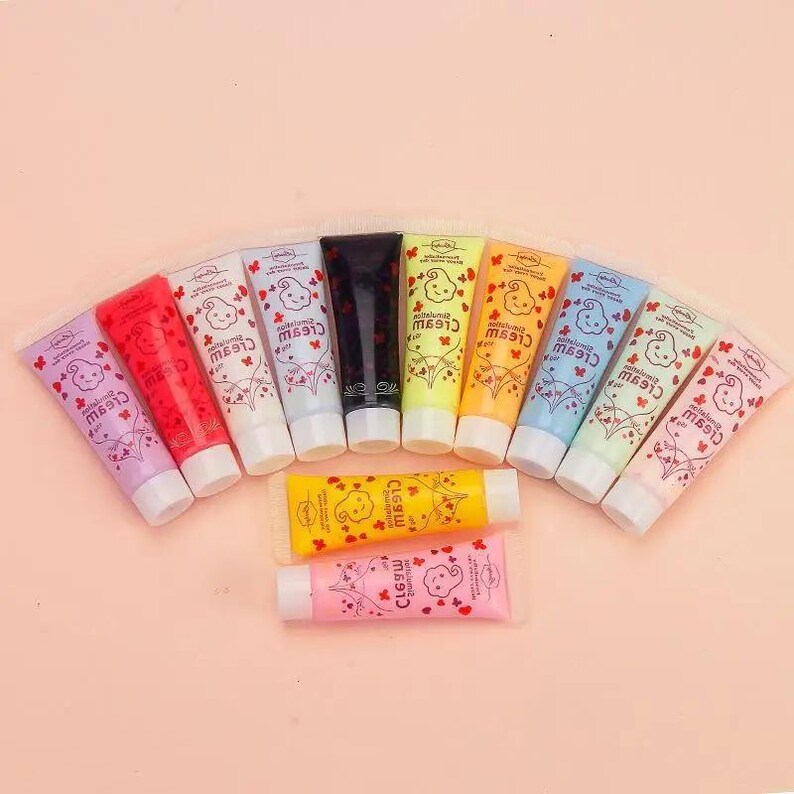 12 Colors 15ML Simulation Cream Glue Set Handmade Creative Diy Mobile ...