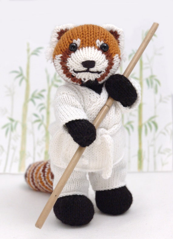 Red Panda With Karate Gi Knitting Pattern | Etsy