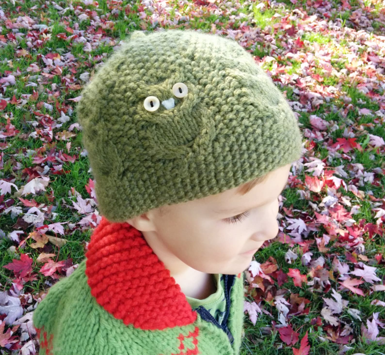 Owl Tuque Knitting Pattern - Etsy