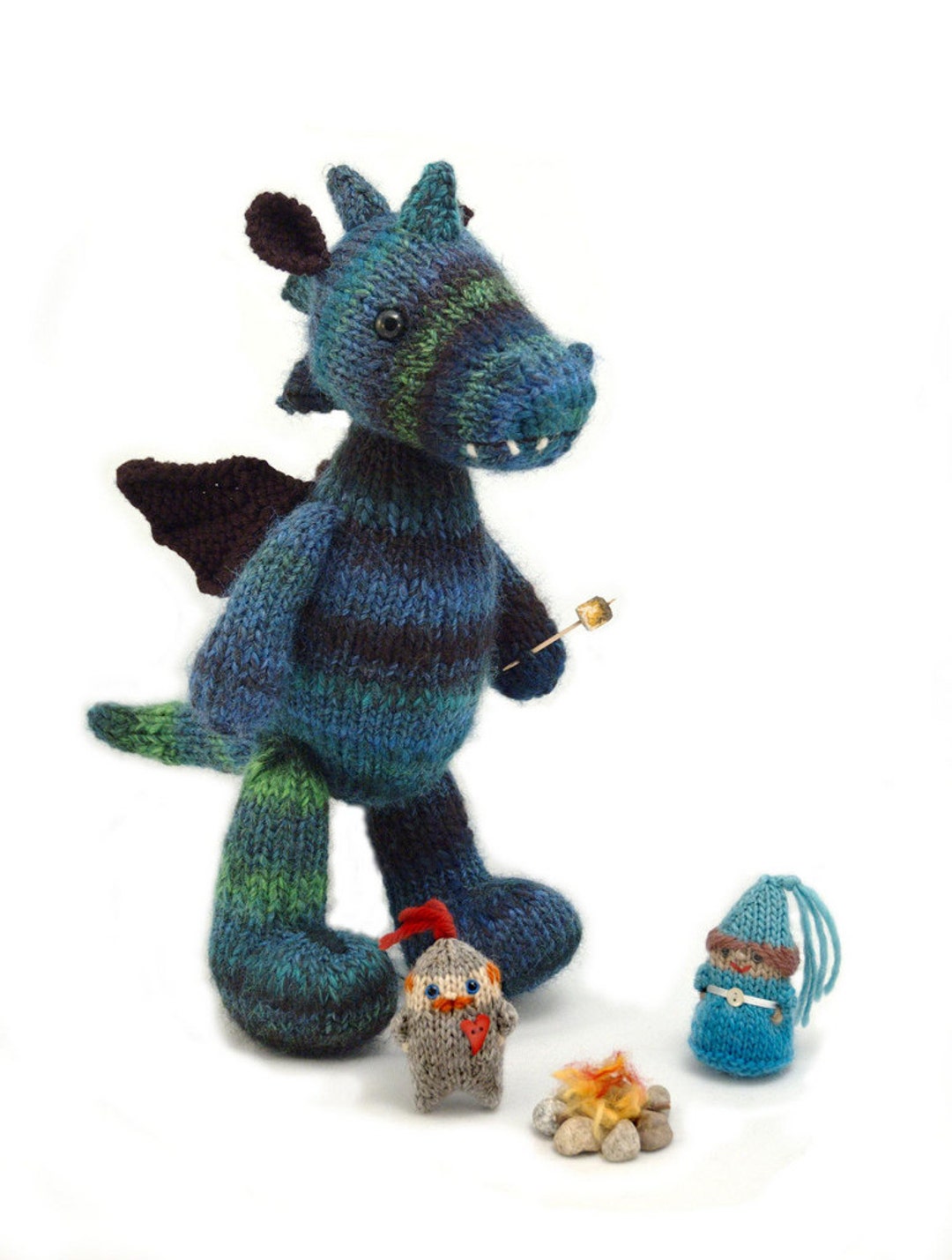 Dragon and Friends Knitting Pattern - Etsy