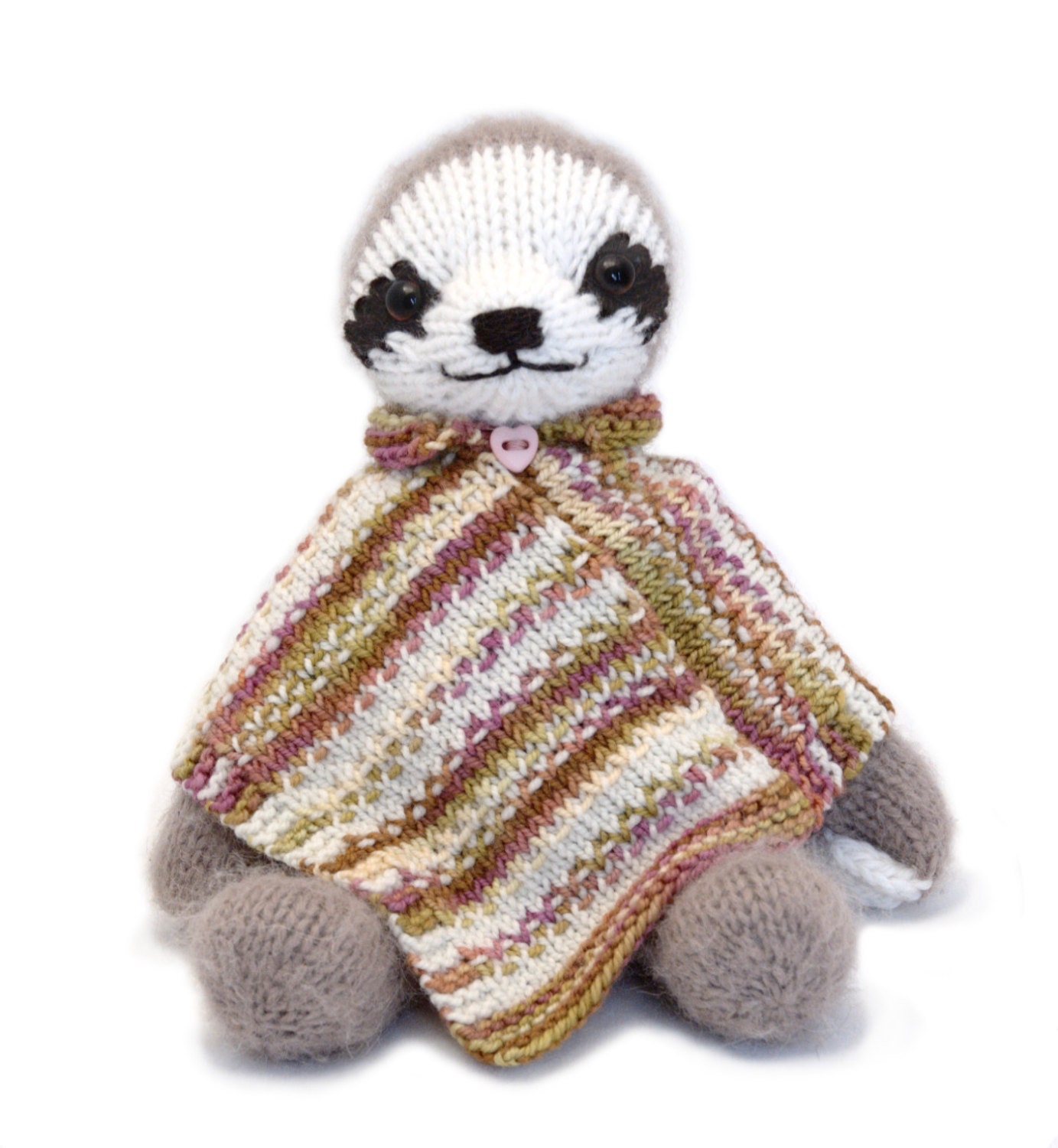 Three-toed Sloth Knitting Pattern - Etsy UK