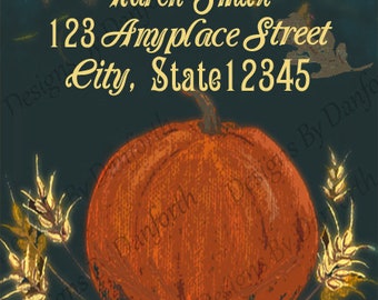 Pumpkins and Sunflower Fall Return Address Labels - Etsy