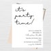 It's Party Time Birthday Invitation Printable, Birthday Editable ...