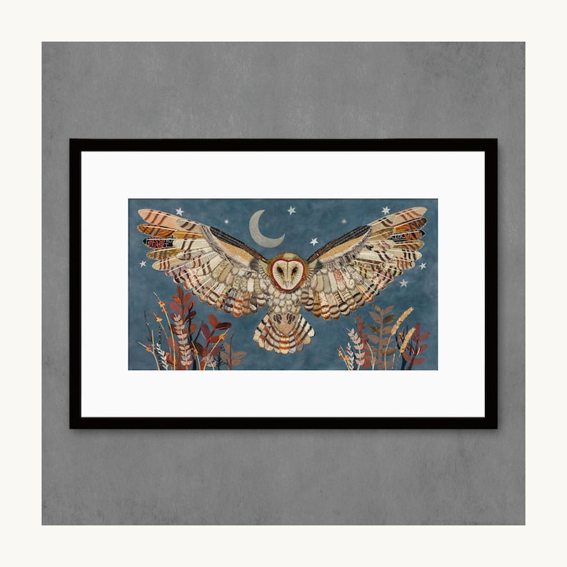 The Protector barn Owl Limited Edition Paper Print - Etsy