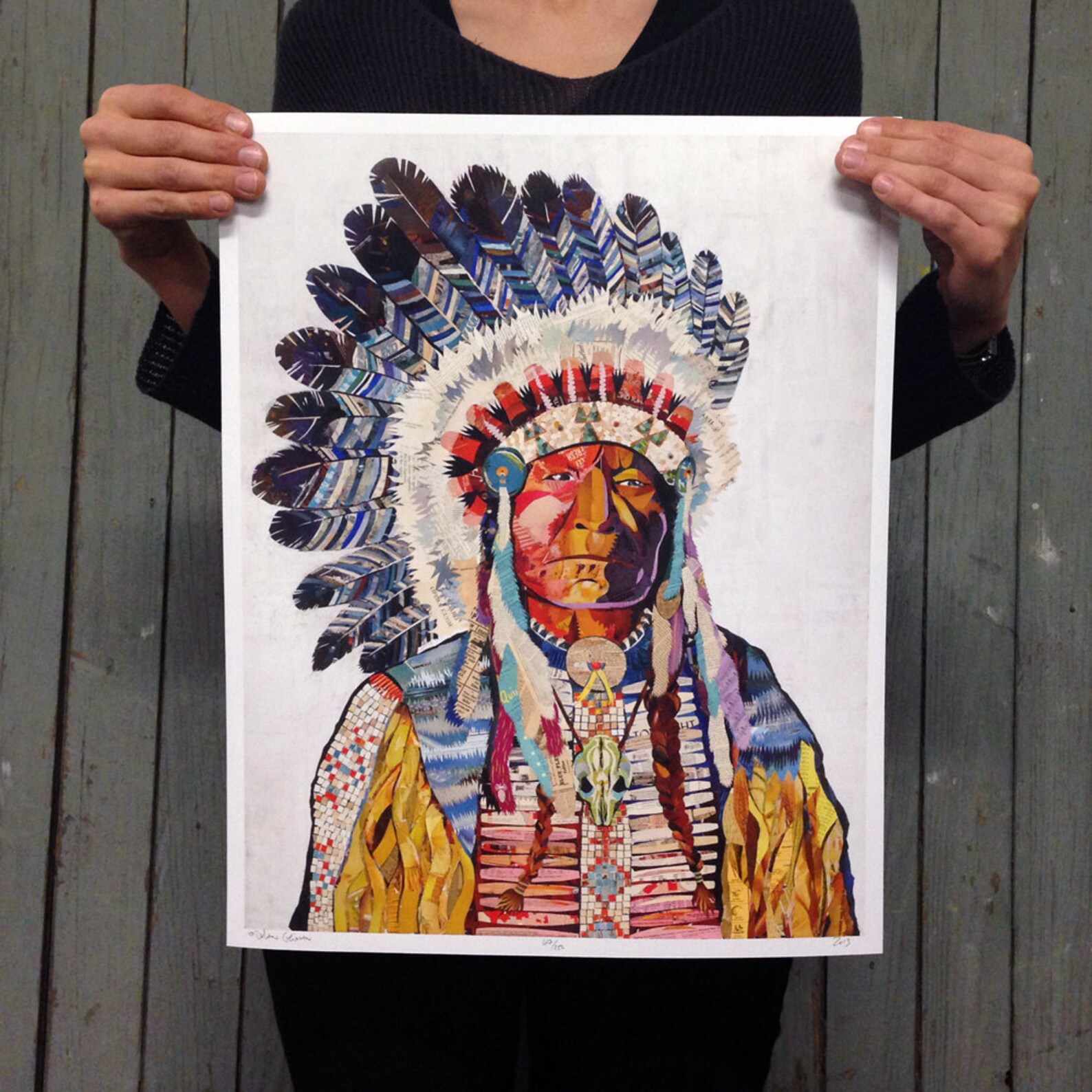American Heritage Chief Limited Edition Paper Print - Etsy