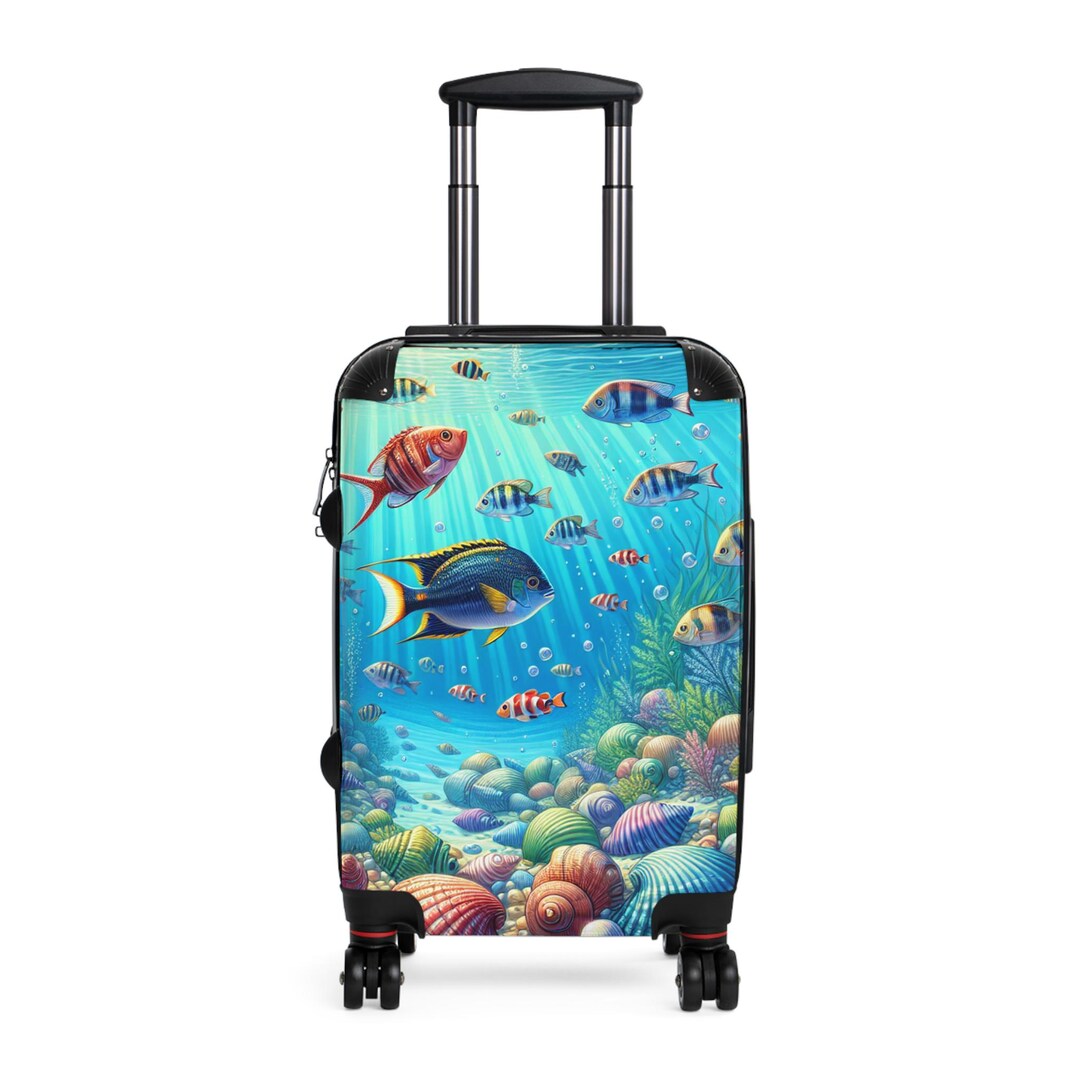 Seashell Fish Suitcase: Beach Vacation Travel Bag - Etsy