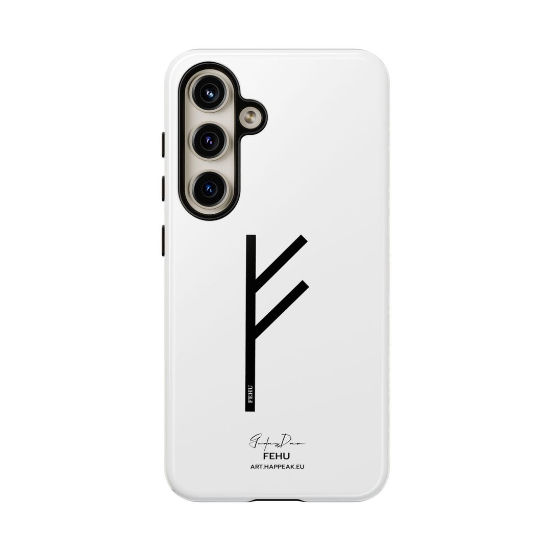 Viking Tough Case, Fehu Runa Symbol of Wealth and Success, White ...