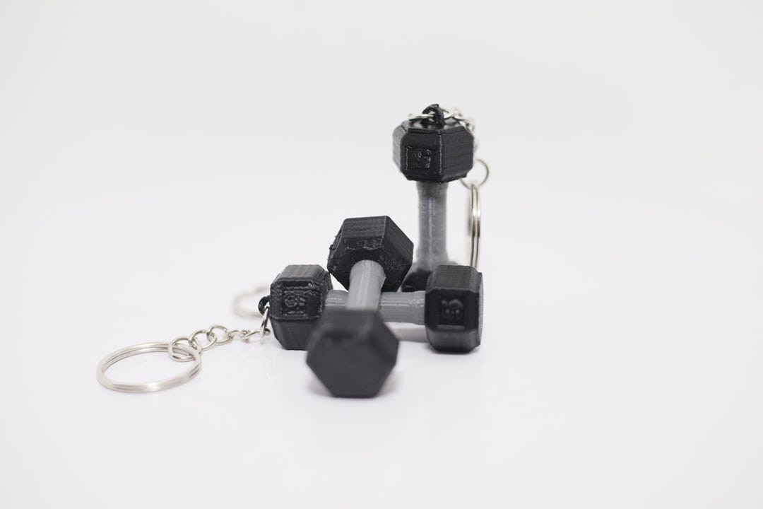 Dumbbell Keychain - Etsy