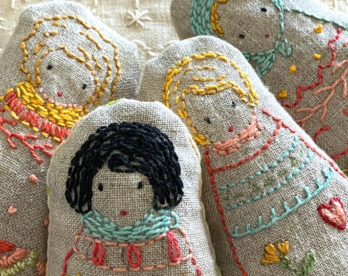 Embroidered Dolls or Sampler PDF Pattern and Instructions - Etsy
