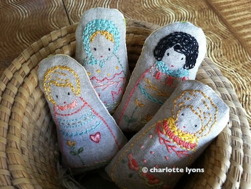 Embroidered Dolls or Sampler PDF Pattern and Instructions - Etsy