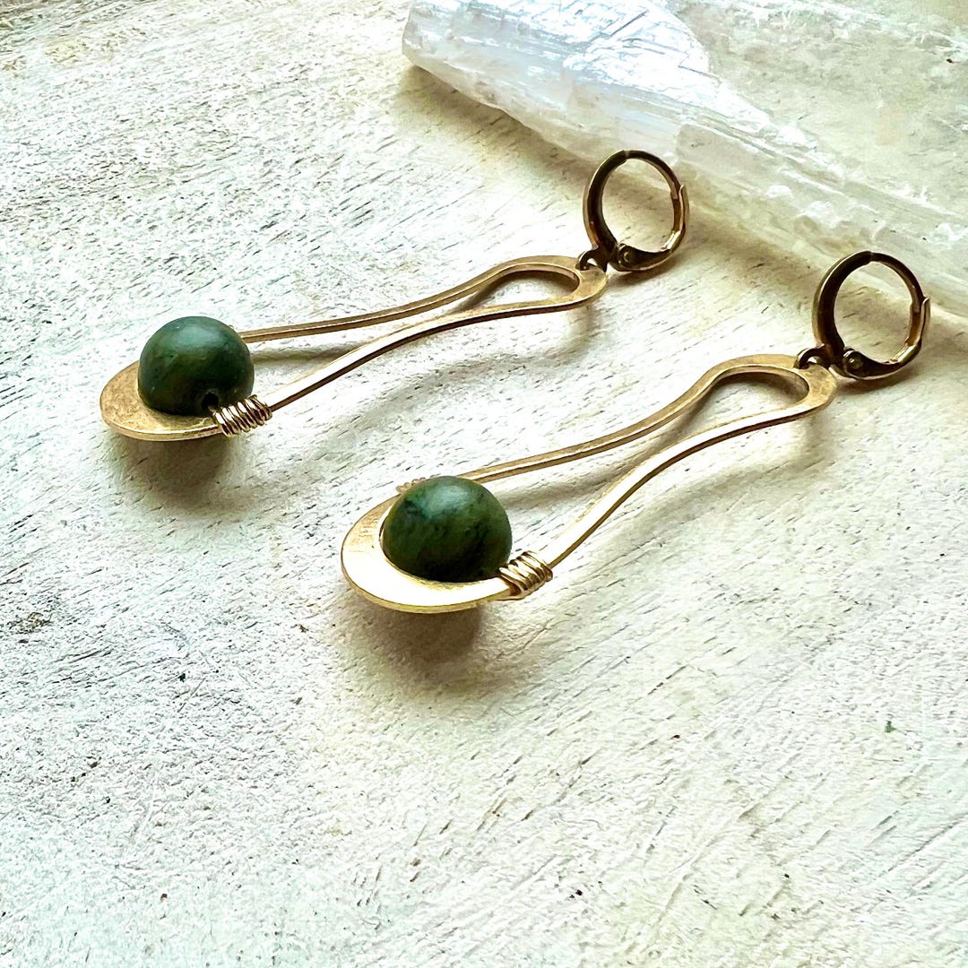 Fidget Earrings, Fidget Jewelry for Women, Jade Anxiety ADHD Earrings ...