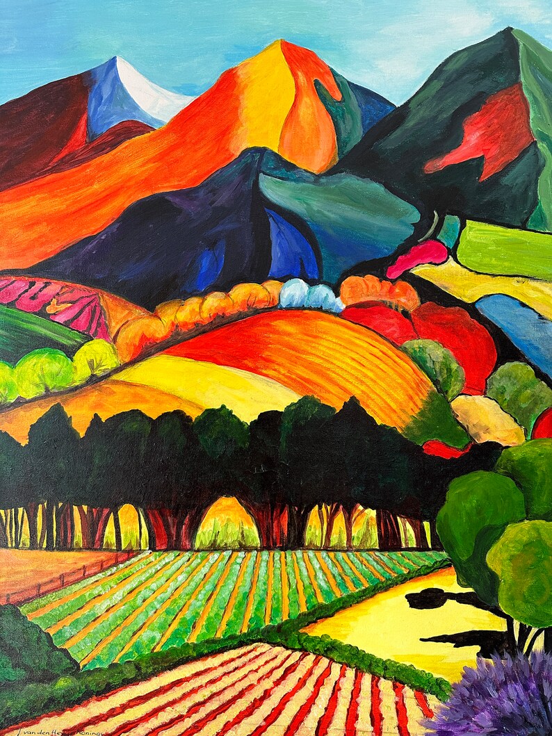 Colourful Landscape - Etsy