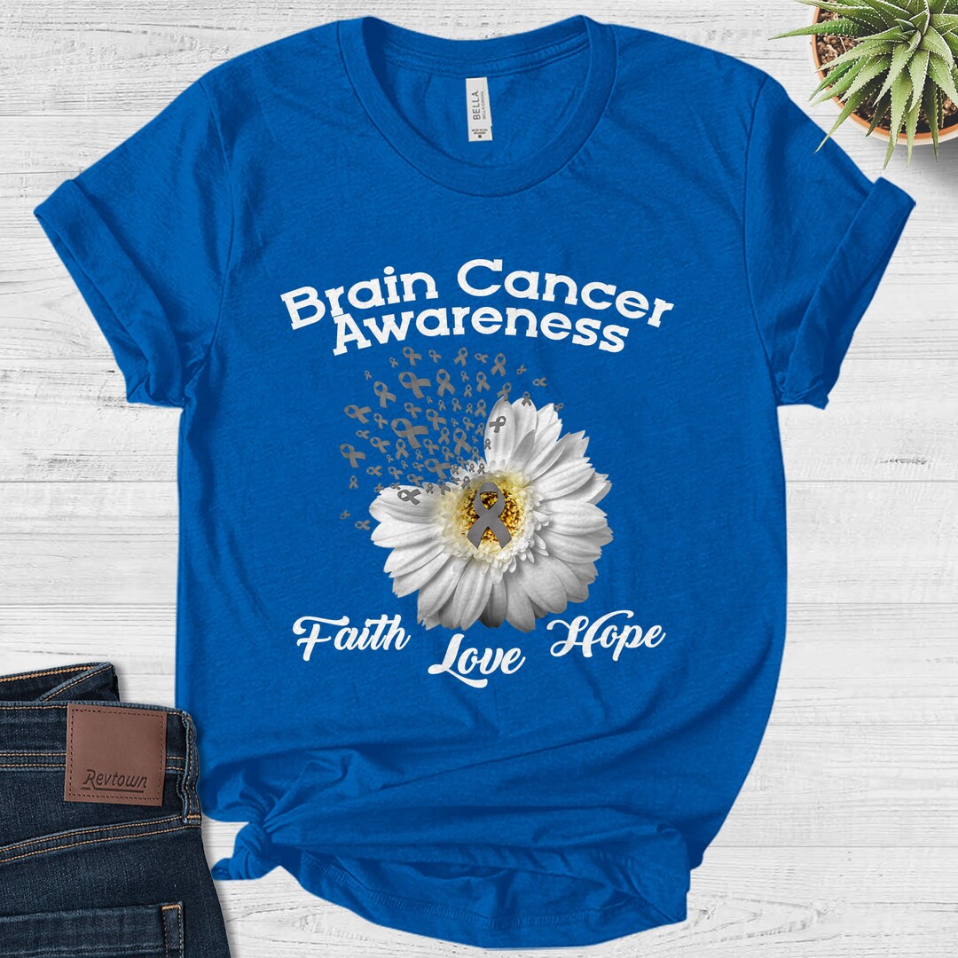 Brain Cancer Shirt, Brain Cancer Awareness T-shirt, Brain Cancer ...