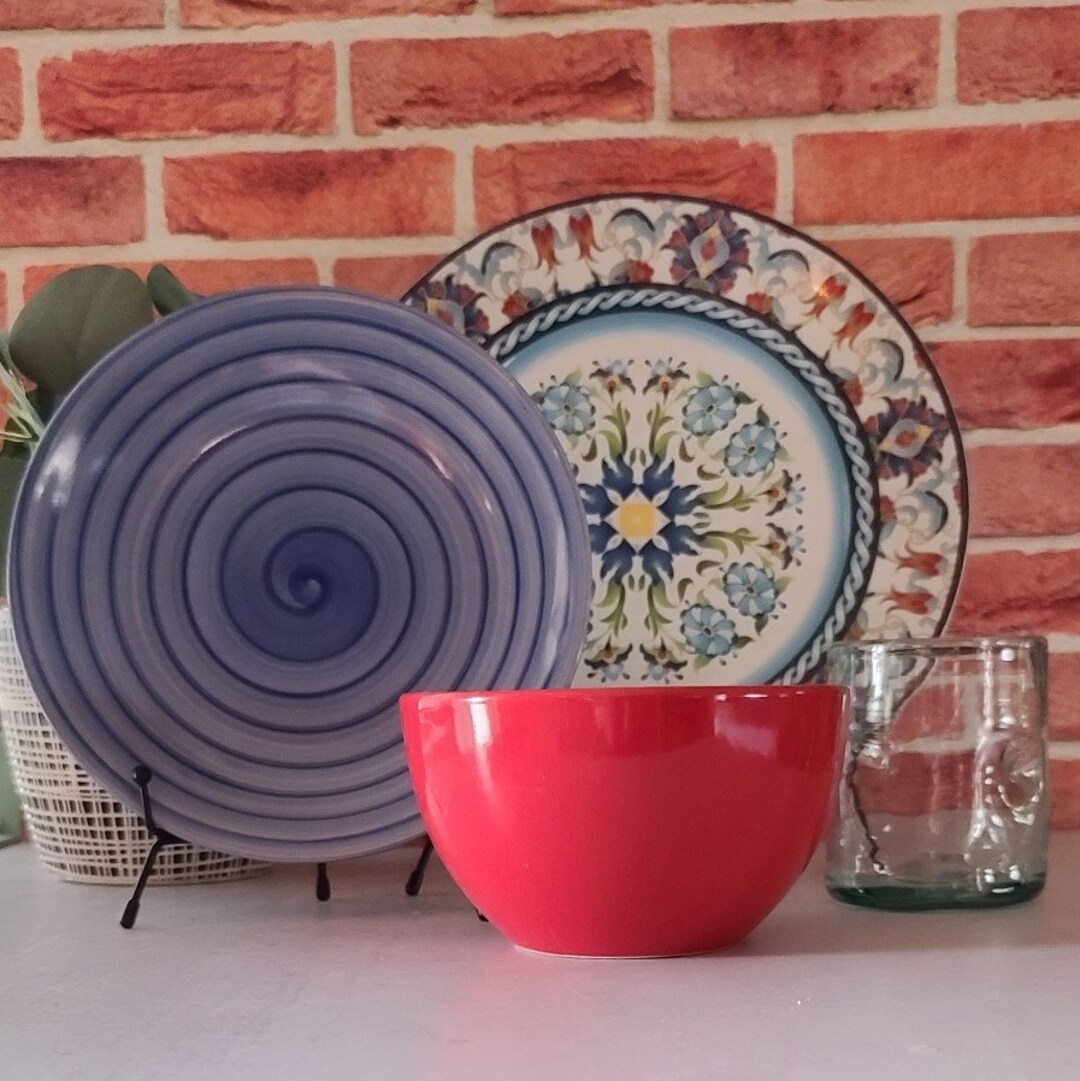 Tunisian Tile ~ 4 Pc. Place Setting Vintage ~ Set a Unique Table ...