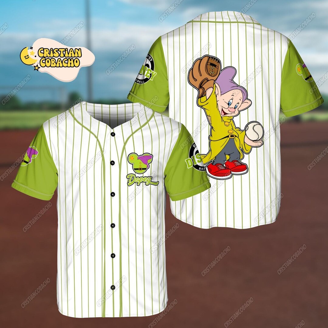 Dopey Dwarf Baseball Jersey, Dopey Baseball Jersey, Disney Dopey Shirt ...