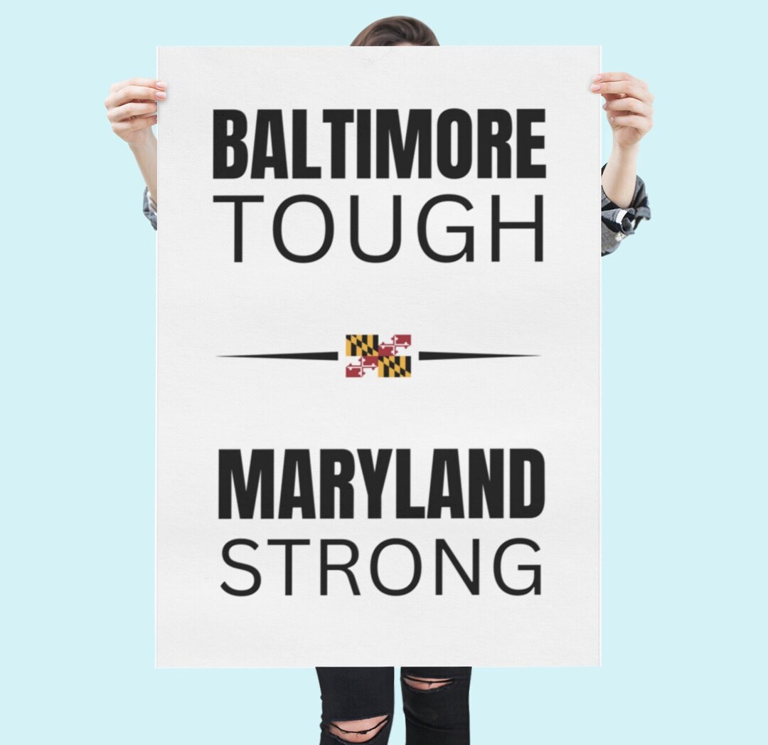 Poster Baltimore Tough Maryland Strong White, Matte Vertical Posters ...