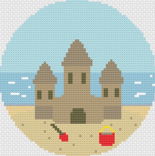 Sandcastle Needlepoint Chart - Etsy