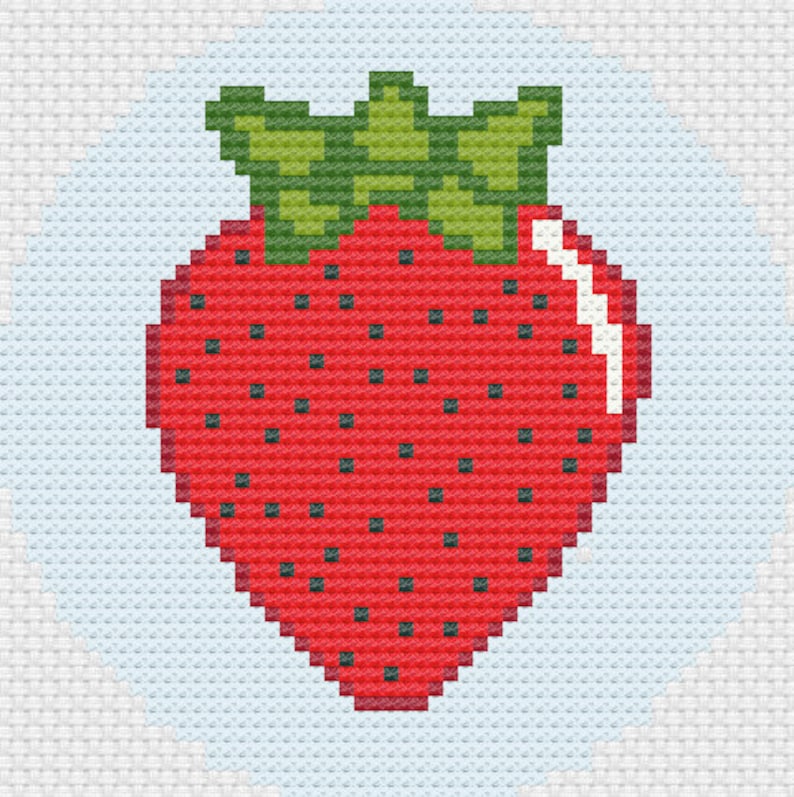 Strawberry Needlepoint Chart - Etsy