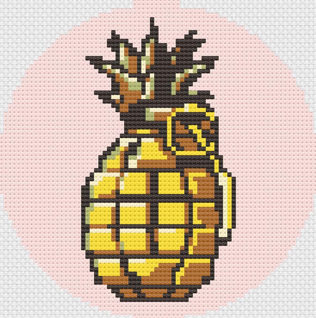 Pineapple Grenade Needlepoint Chart - Etsy