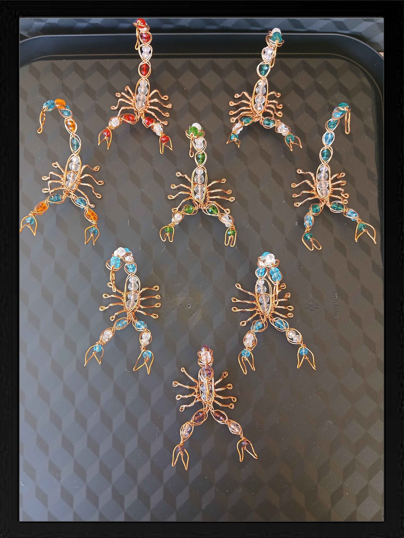 Copper Wire Scorpion, Handmade Copper Creation With Crystal Beads ...