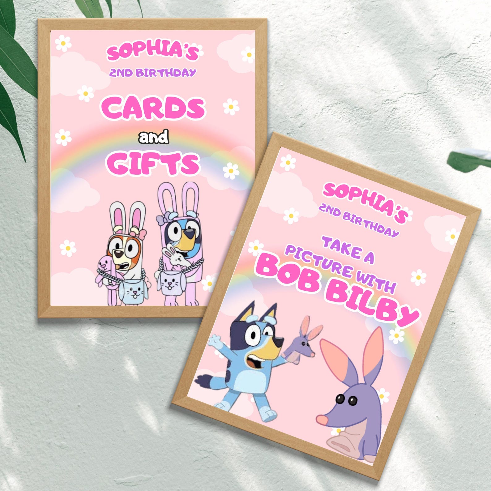 Editable Bluey Girl Party Signs Bundle,blue Dog Birthday Signs Bundle ...