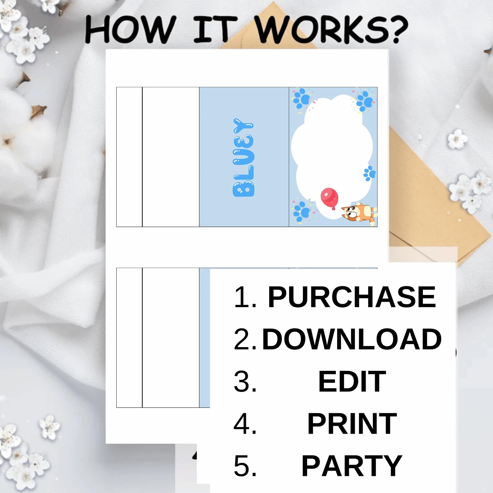 24 Boy Editable Bluey Birthday Party Food Tent,bluey Table Tent ...