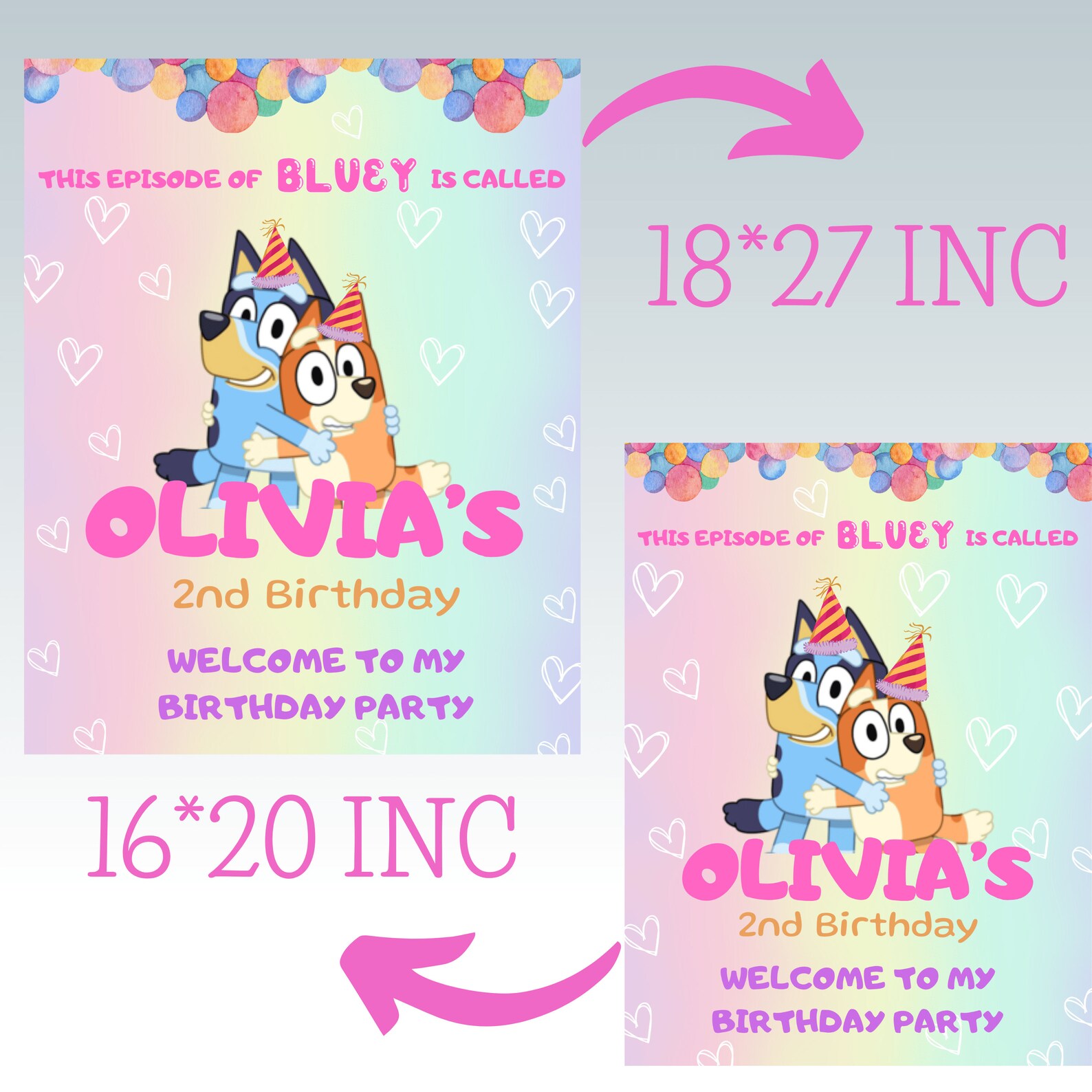 Editable Bluey Welcome Sign, Blue Dog Birthday Party Sign, Bluey ...