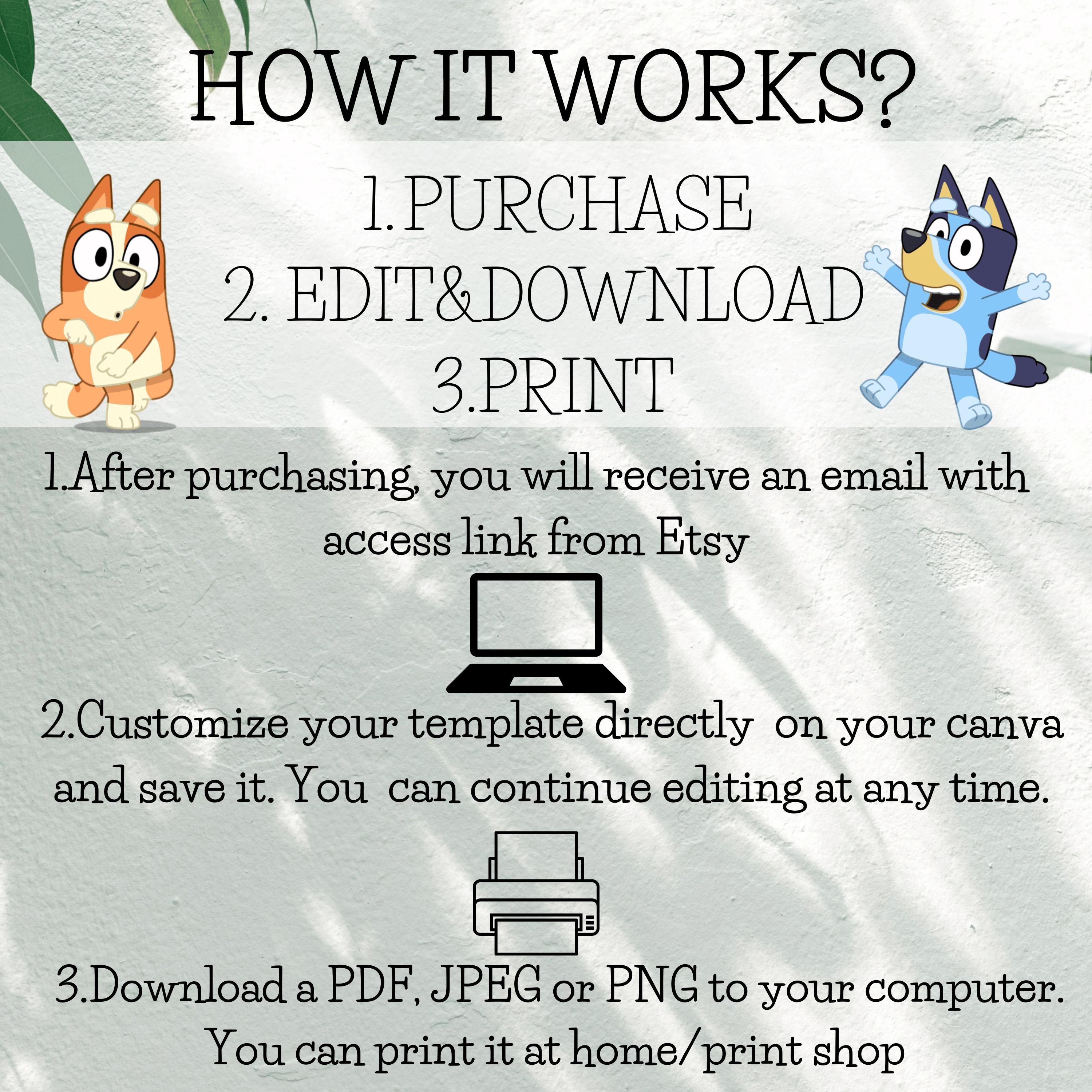 24 Boy Editable Bluey Birthday Party Food Tent,bluey Table Tent ...