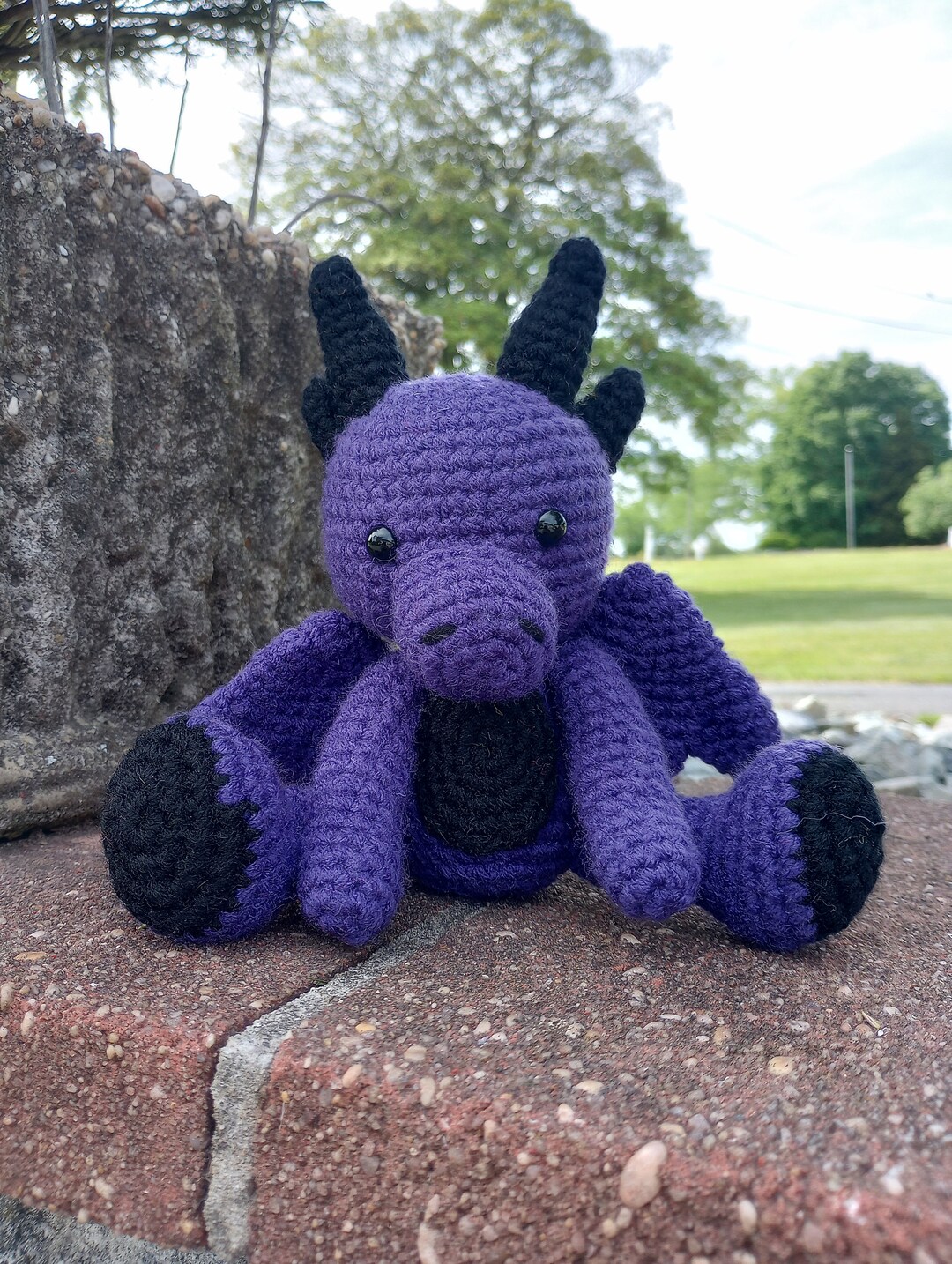 Darius the Dragon Handmade Amigurumi Stuffed Animal Toy or Decoration ...