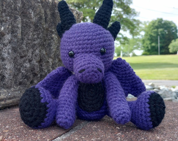 Darius the Dragon Handmade Amigurumi Stuffed Animal Toy or Decoration ...