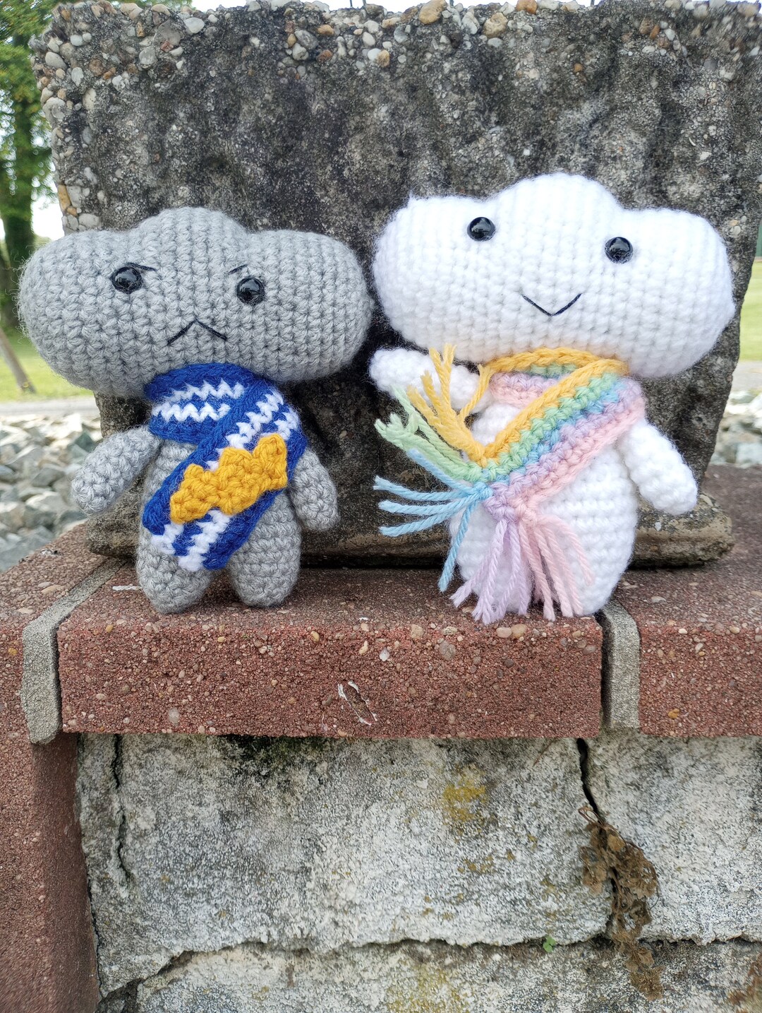 Gale and Iris Cloud Sprite Handmade Amigurumi Stuffed Animal Toy or ...