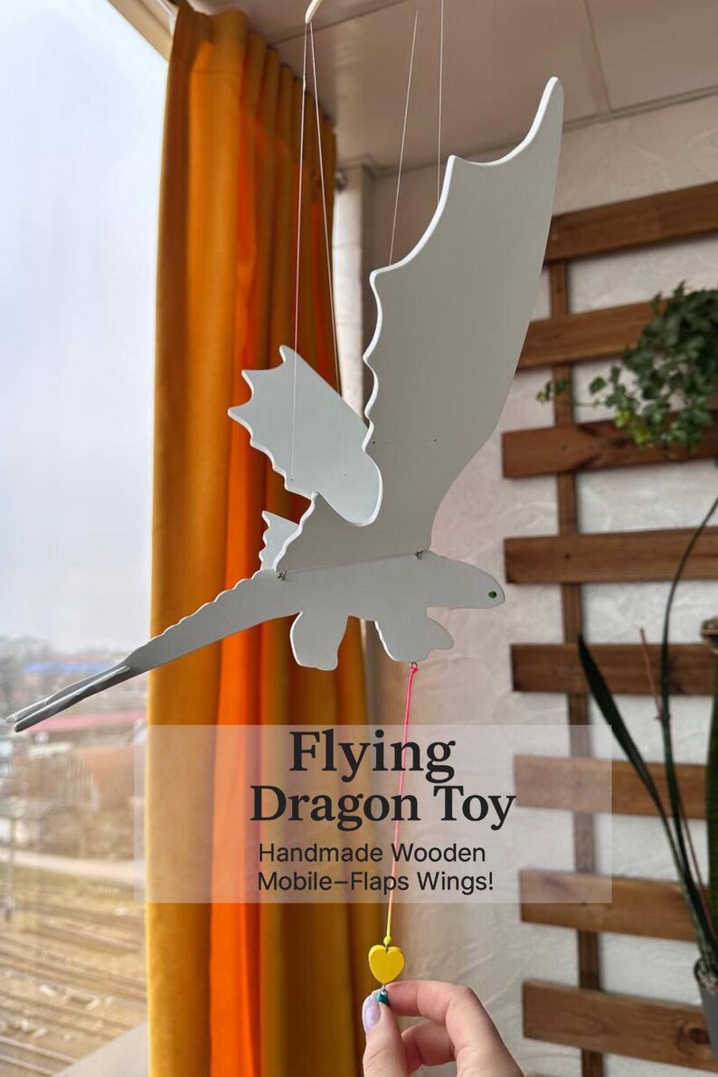 Dragon Baby Mobile Crib Decor | Flying Toothless Dragon Nursery ...