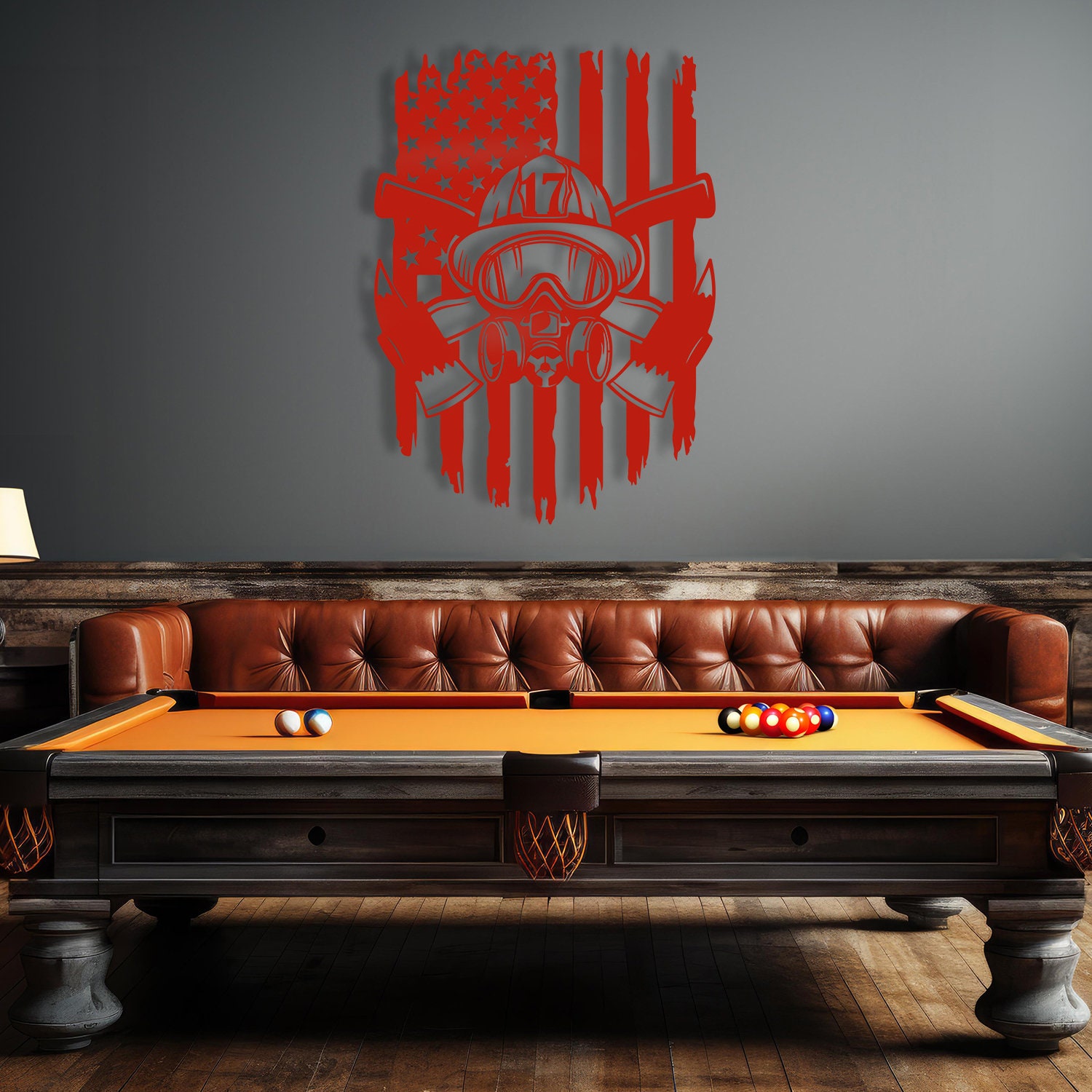 Fireman Metal Wall Art, Firefighter Metal Wall Decor, American ...