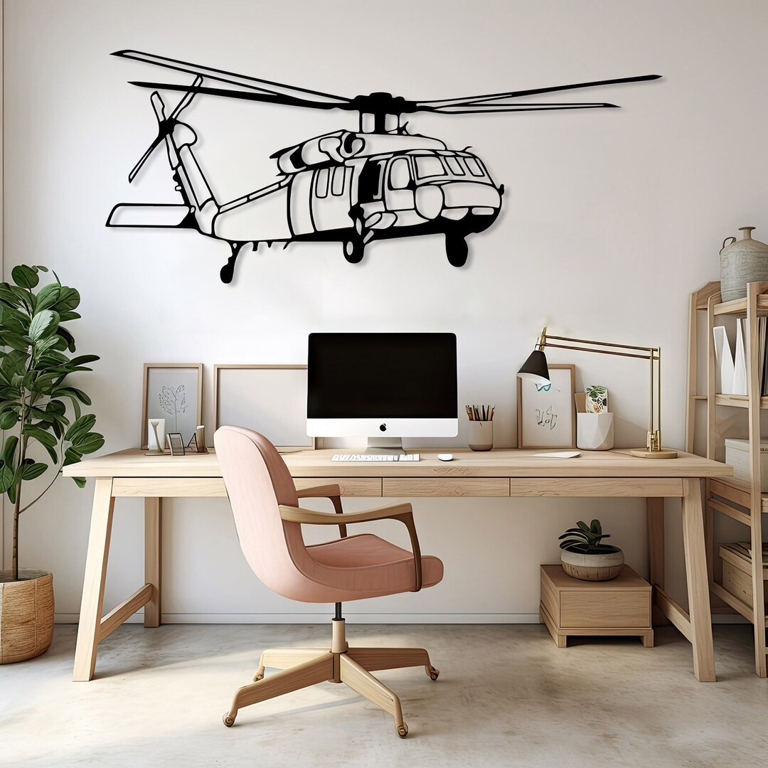 Maritime Helicopter Metal Wall Art,navy Military Helicopter Decor ...