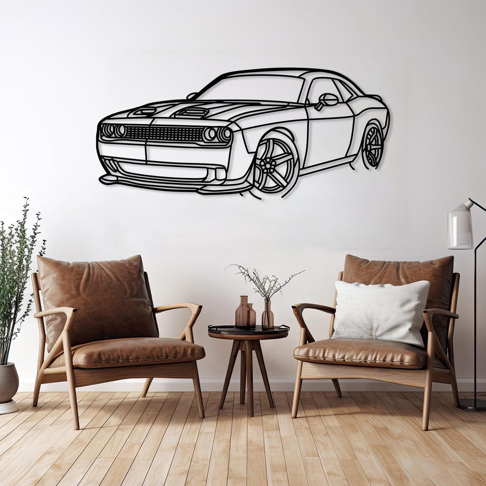Muscle Car Decor Metal Wall Art, American Classic Car Decor, Car Race ...