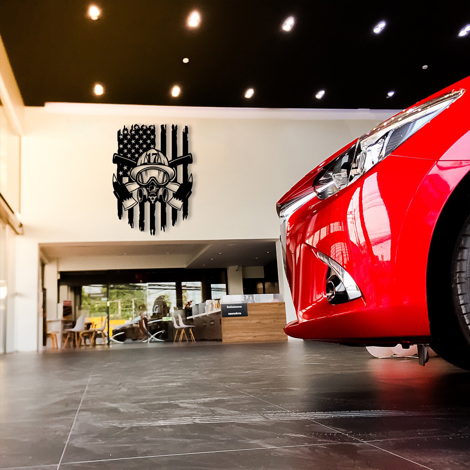 Fireman Metal Wall Art, Firefighter Metal Wall Decor, American ...