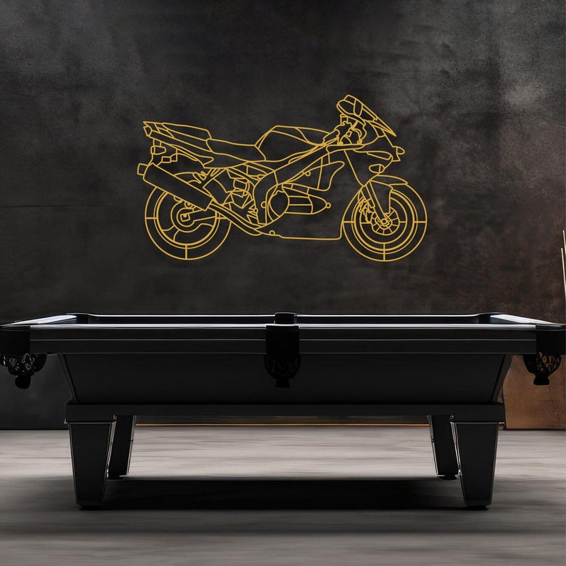 Sport Motorcycle Metal Wall Art, Race Motorcycle Decor, Performance ...