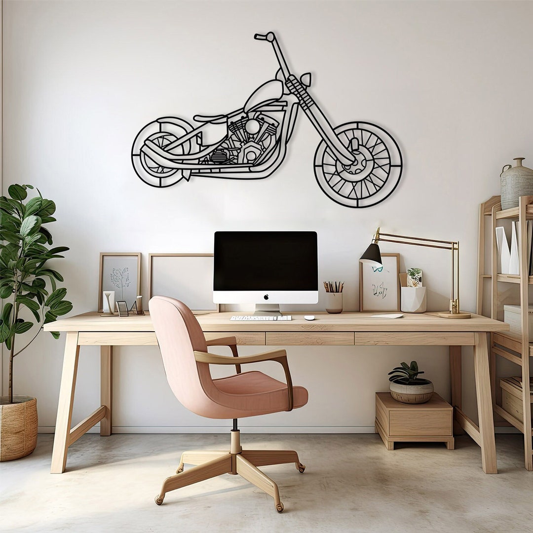 Metal Motorcycle Decor Wall Art, Classic Modified Motorycle Lover Art ...