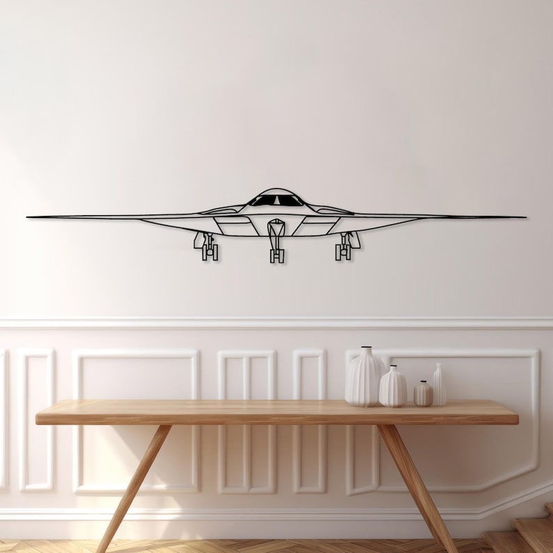 Stealth Bomber Aircraft Metal Wall Art, 4th of July Gift, US Airforce ...