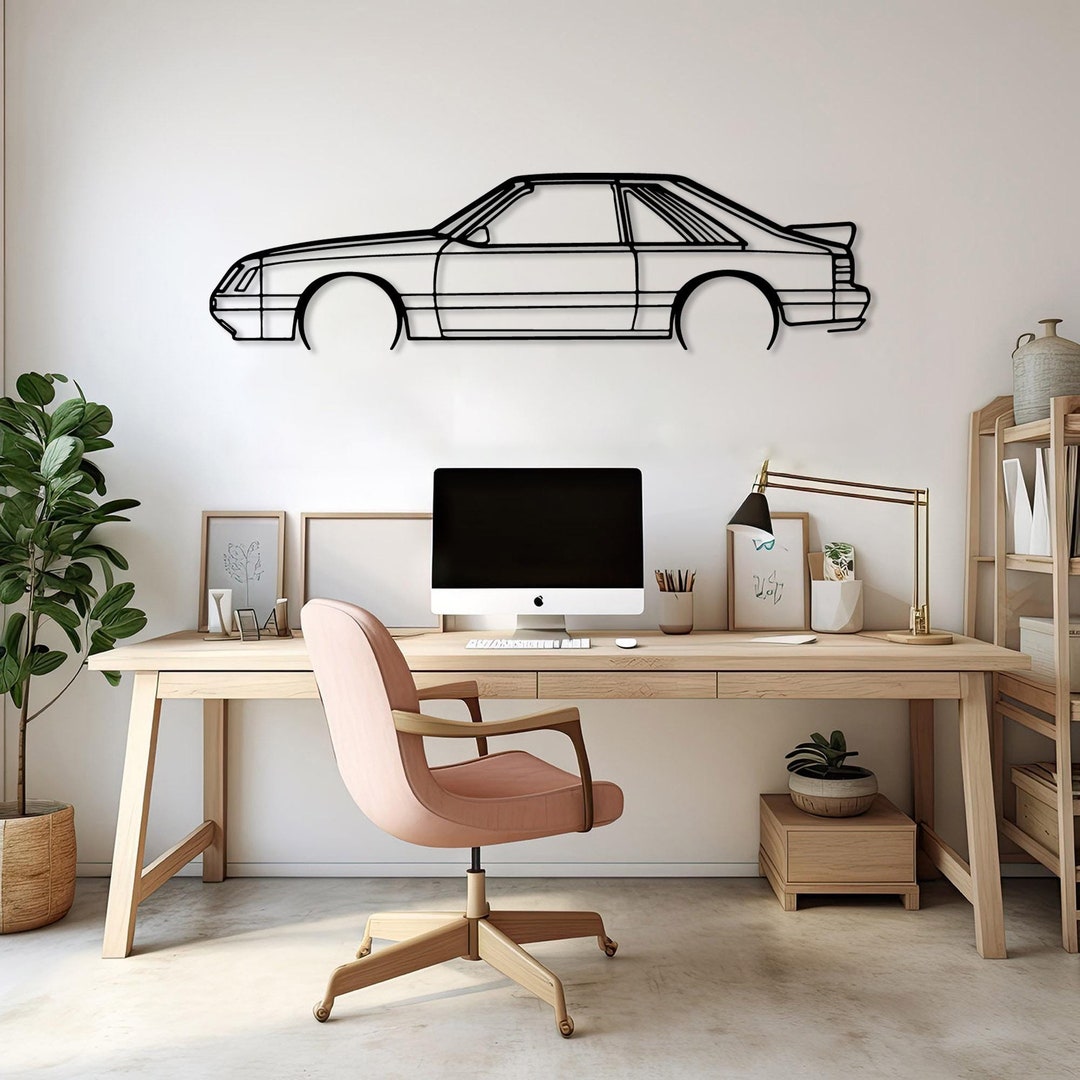 Metal Muscle Car Line Art Wall Decor, Iconic Legend Classic Car Wall ...