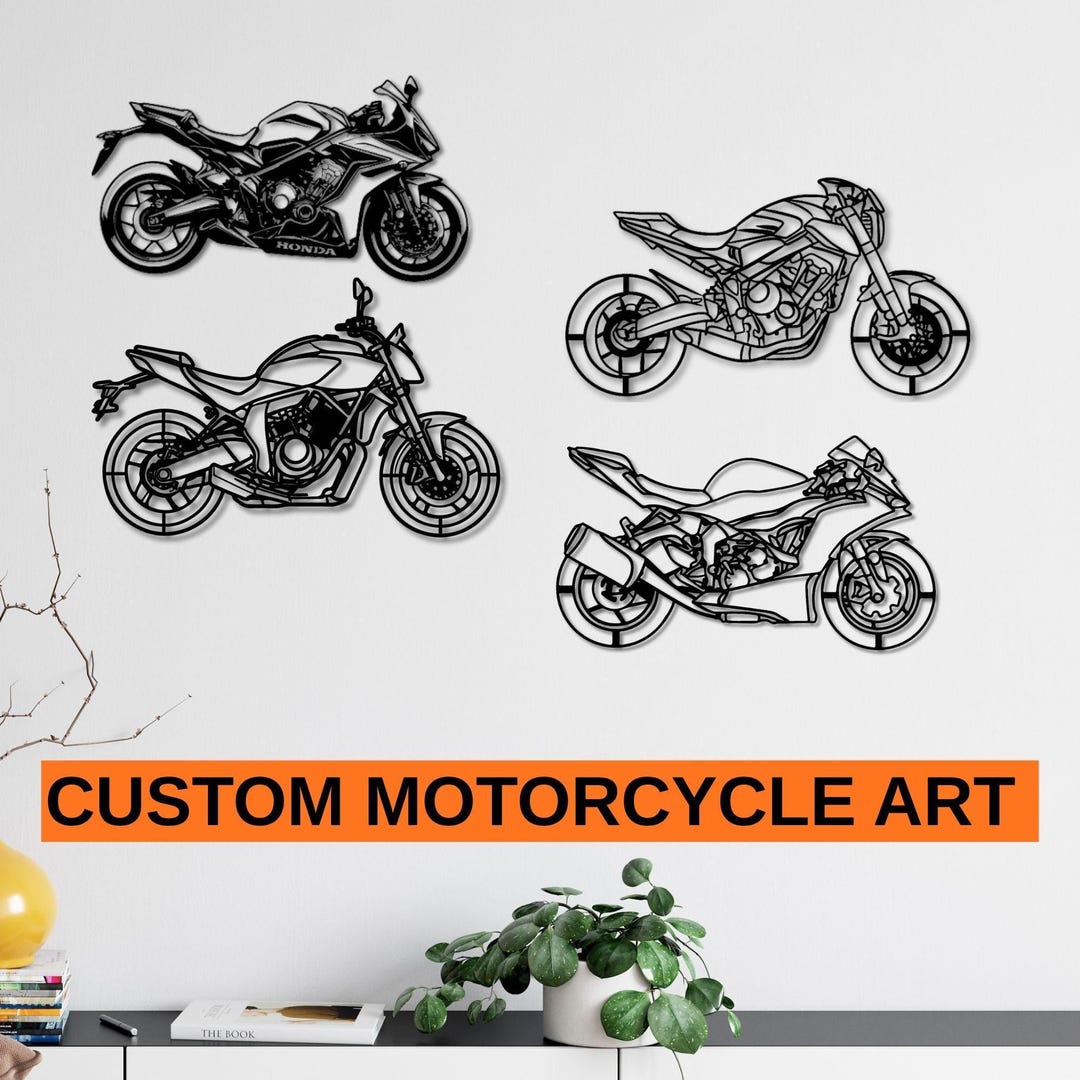 Motorcycle Own Bike Custom Metal Art, Personalized Metal Motorcycle ...