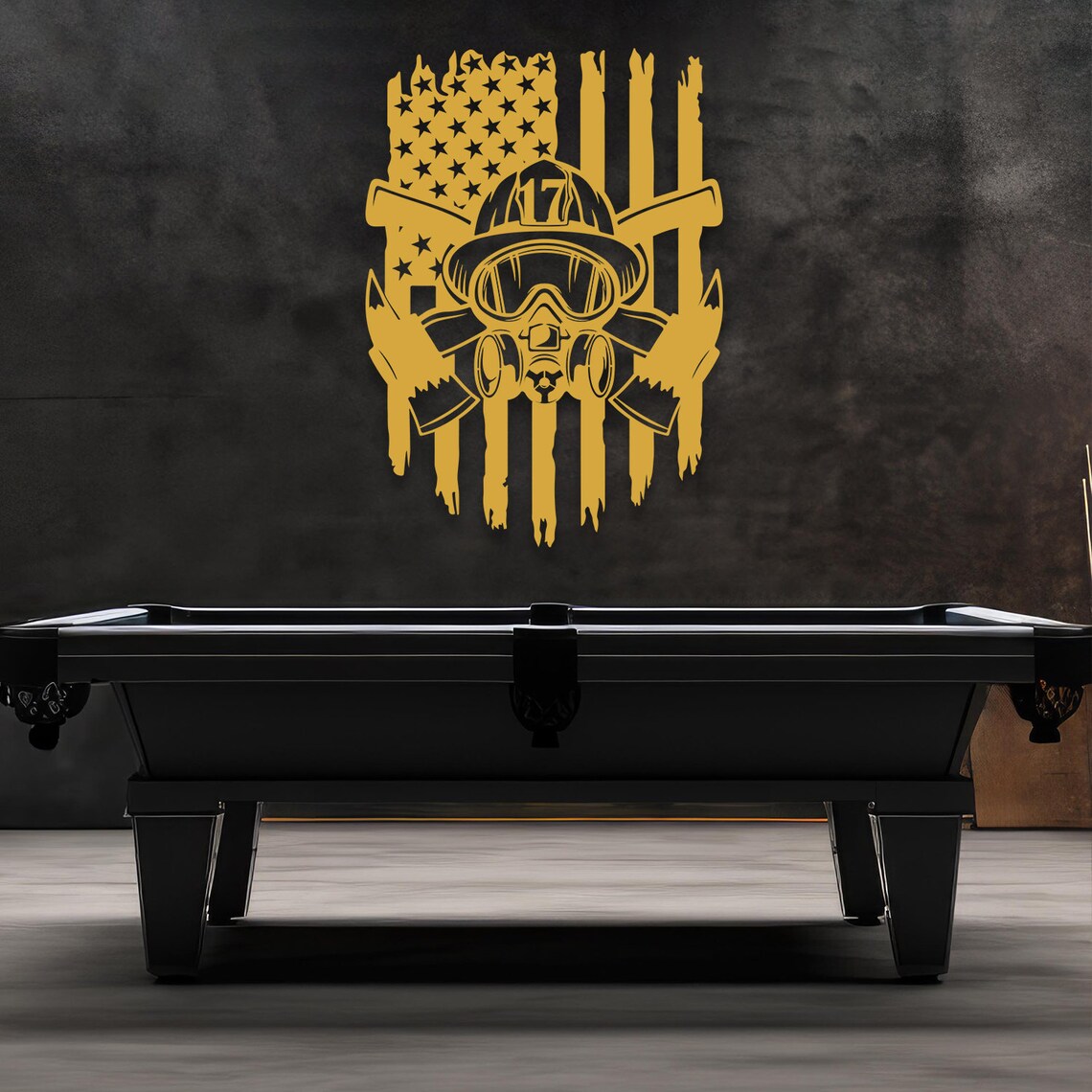 Fireman Metal Wall Art, Firefighter Metal Wall Decor, American ...
