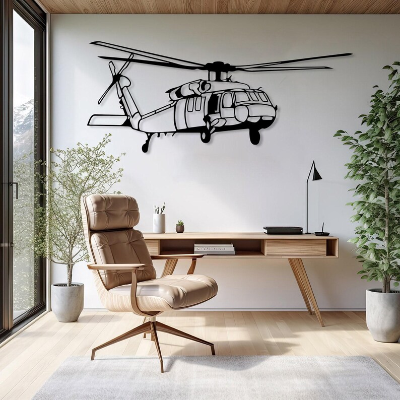 Maritime Helicopter Metal Wall Art,navy Military Helicopter Decor ...