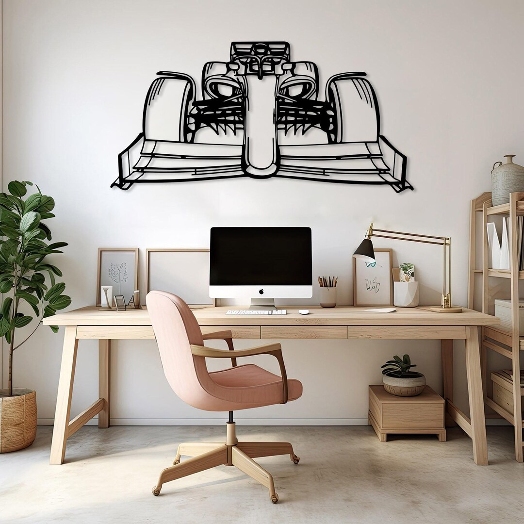 Racing Car Decor Metal Line Art, Car Racer Lover Gift, Pit Stop Decor ...